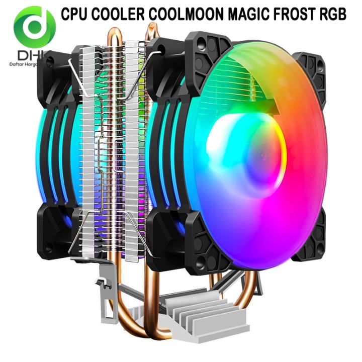 CPU FAN COOLER COOLMOON RGB P22 FOR INTEL DAN AMD FAN PROCESSOR ...