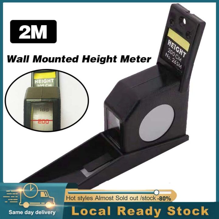 200cm Wall Mounted Height Meter Growth Ruler Measurement Tape Auto ...