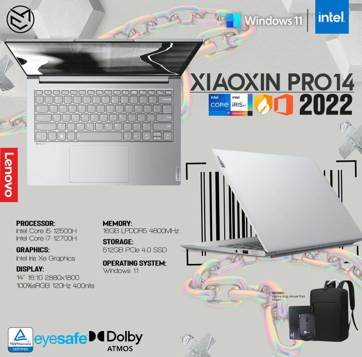 Lenovo Xiaoxin Pro 14 2022 i5-12500H Xe Graphics 14" 2880x1800 100%sRGB ...