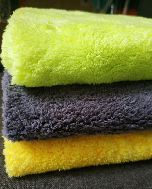 500gsm super soft Edgeless Microfiber Buffing Towel 16x16in, gray or ...