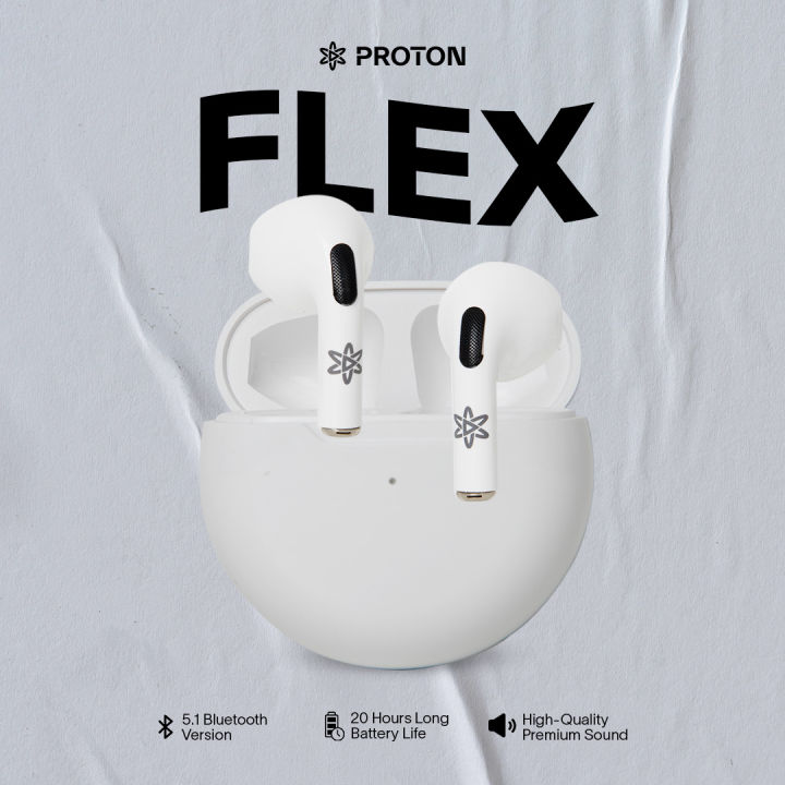 Proton Flex F1 True Wireless Earbuds - White | Lazada PH