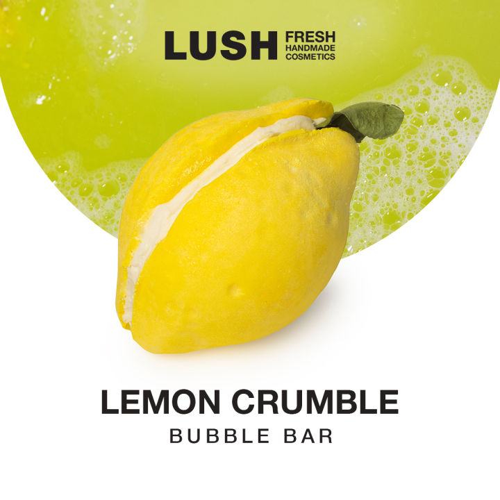 LUSH Lemon Crumble Bubble Bar 200g (Citrusy) (Softening) | Lazada PH