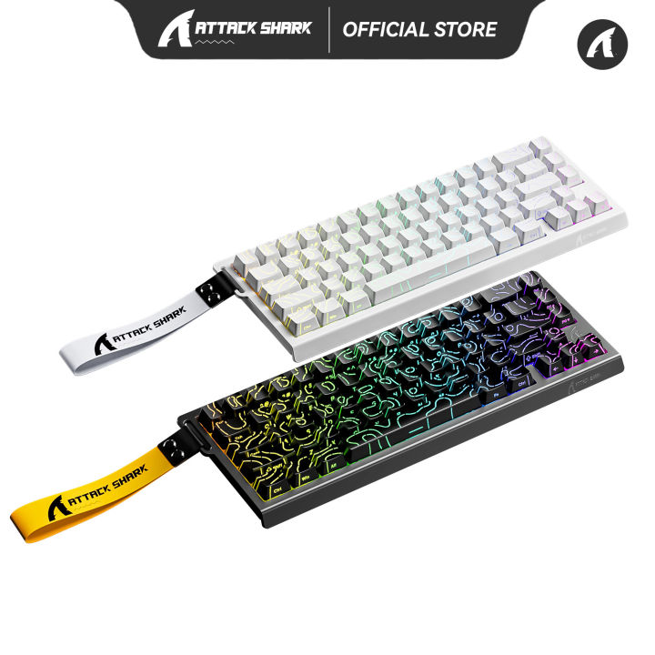 ATTACK SHARK X68 HE Rapid Trigger Keyboard 60% Wired 8KHz Keyboard With ...