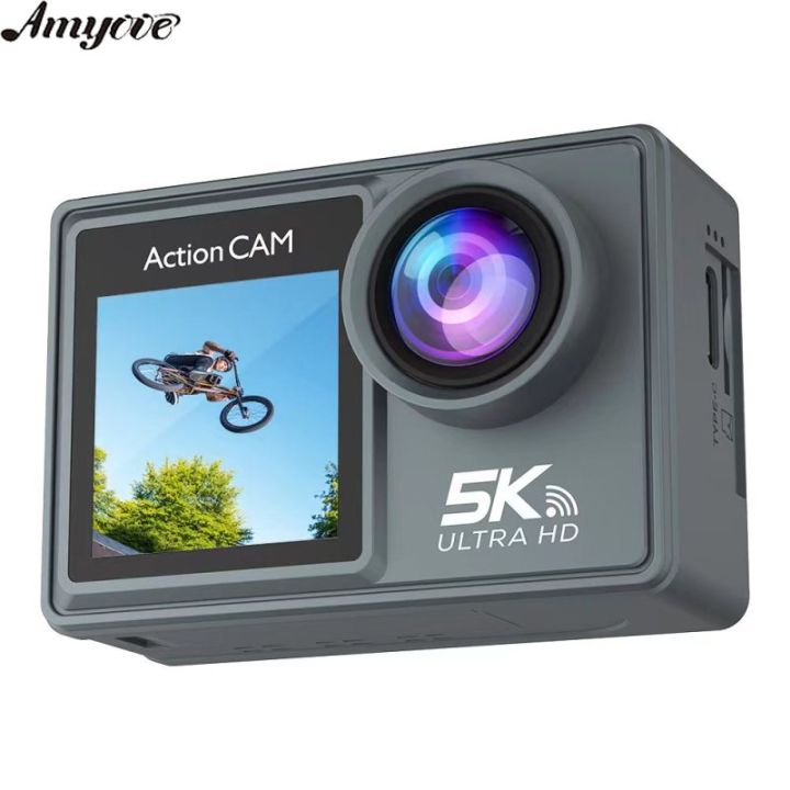 Action Camera 5K 30FPS 48MP WiFi Waterproof 30M Underwater Camera 2 ...