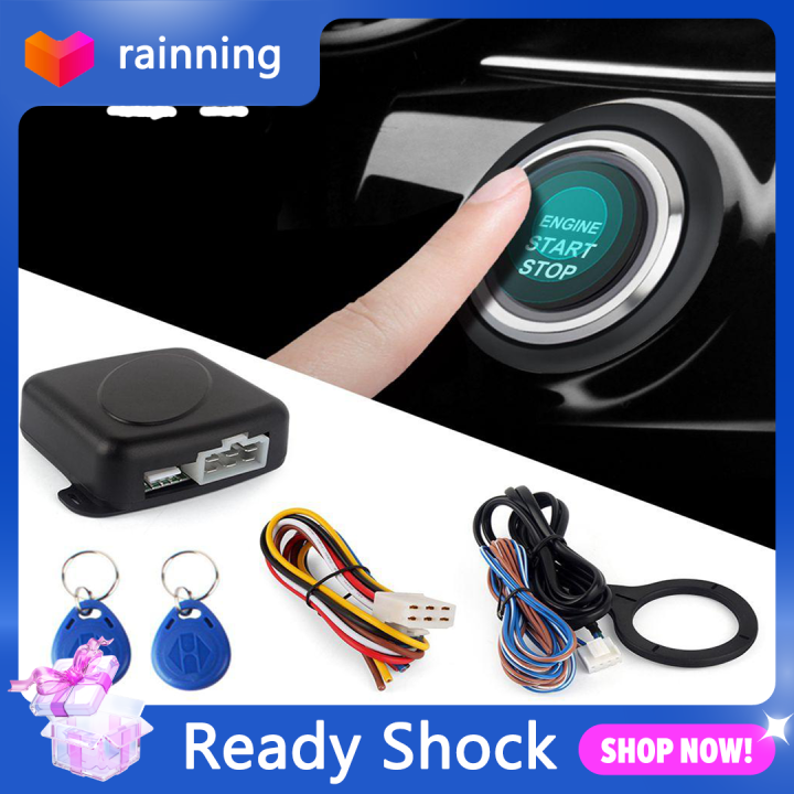 Smart RFID Car Alarm System Push Engine Start Stop Button Lock Ignition ...
