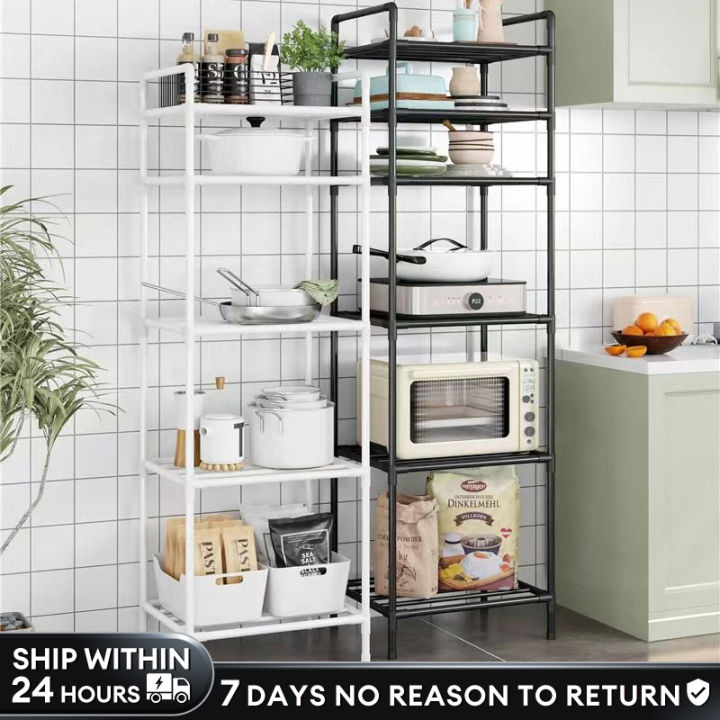 SHEEPER 5/6 Layer Kitchen Bathroom Shelf with Wheel Organizers Shelf ...