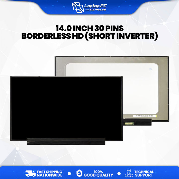 Laptop LCD Screen 14.0 inches 30 Pins HD 1366 x 768 Borderless Short ...