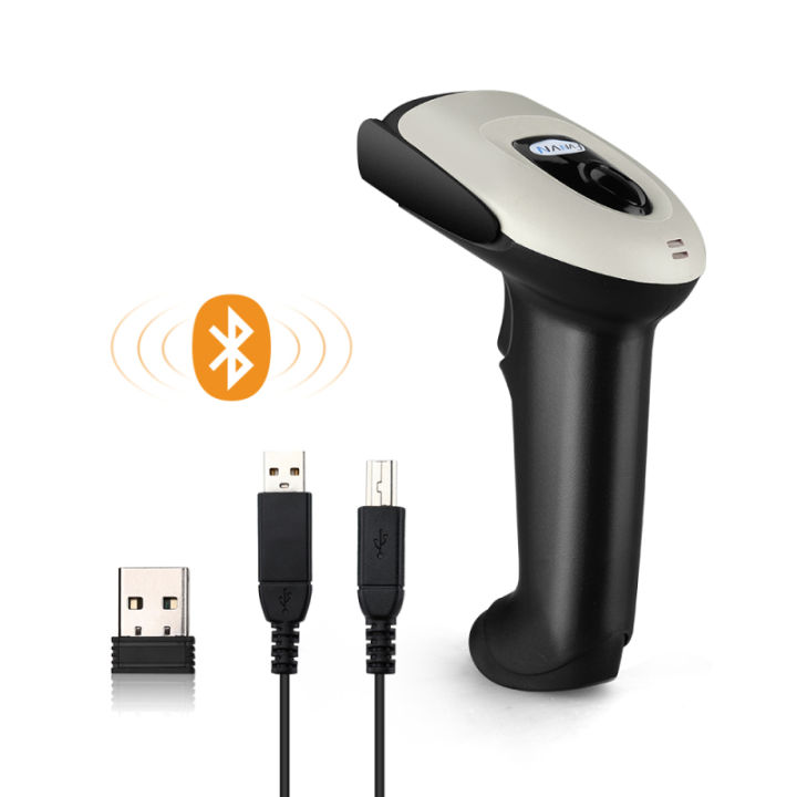 Evnvn Bluetooth CCD Barcode Scanner, with Bluetooth & 2.4GHz Wireless & Wired Connection ...