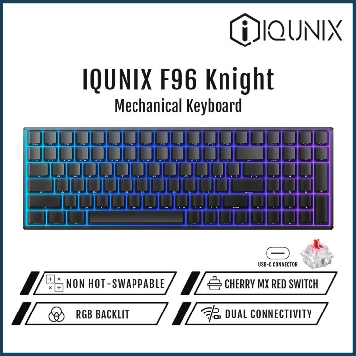 iQUNIX F96 Knight Wired + Wireless RGB Mechanical Keyboard | Lazada PH