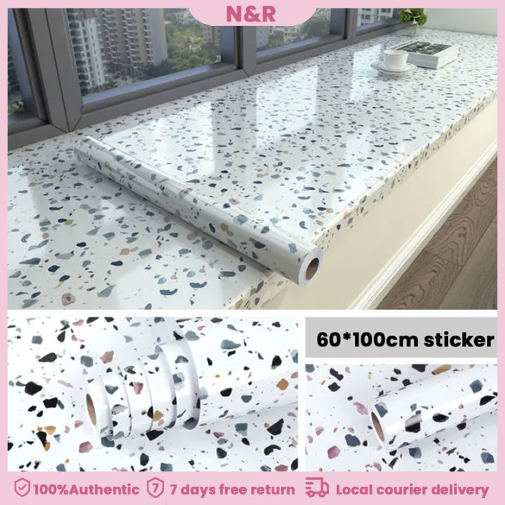 60*100cm/60*500cm PVC Self Adhesive Wallpaper Marble Stickers ...