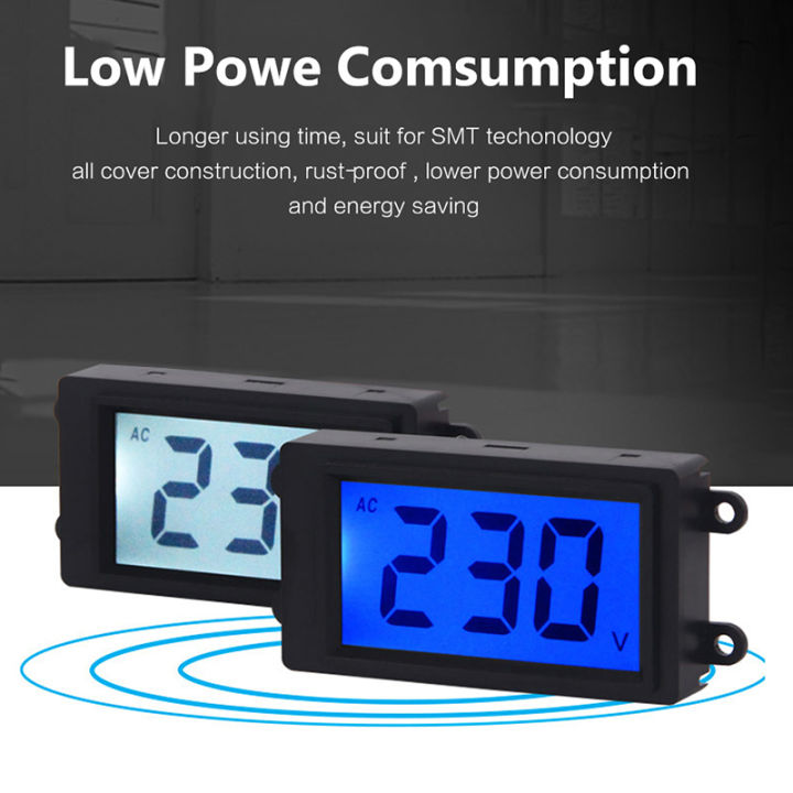 จอแสดงผล LCD 80-380V โวลต์มิเตอร์อุปกรณ์ตรวจแรงดันไฟฟ้าเครื่องทดสอบ ...