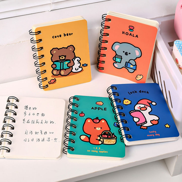 Cute Animal A7 Coil Notebook Mini Portable Small Notepad Journal ...