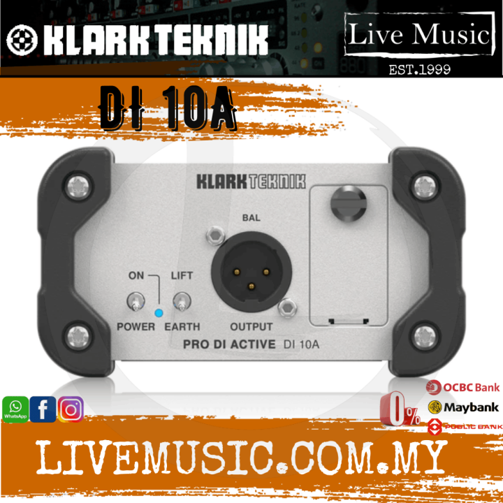 Klark Teknik DI 10A Active DI Box with Midas Transformer ( DI10A / DI ...