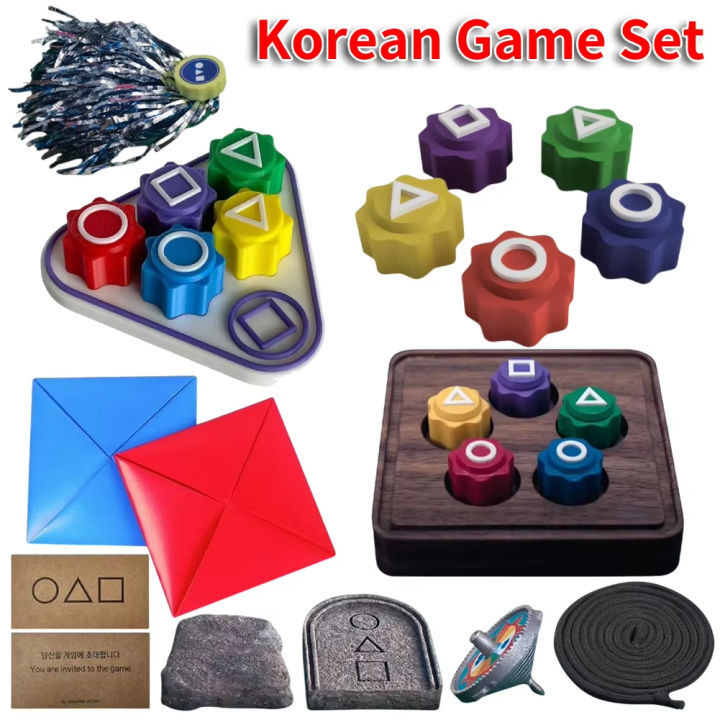 1 Set Korean Folk Game Set Squid Games Gonggi Korean Game Jebi Chagi ...