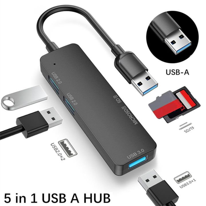 JERNG Durable 5 IN 1 USB 3.0 High Speed Adapter Multi USB Adapter ...