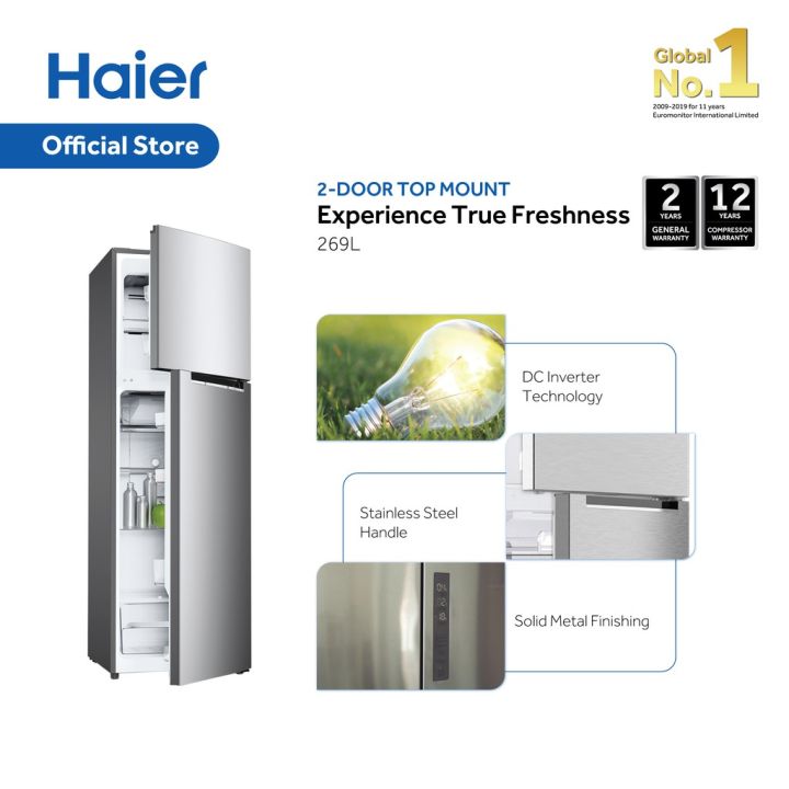 HAIER DC Inverter Technology 290L 2 Door Series Refridgerator HRF ...