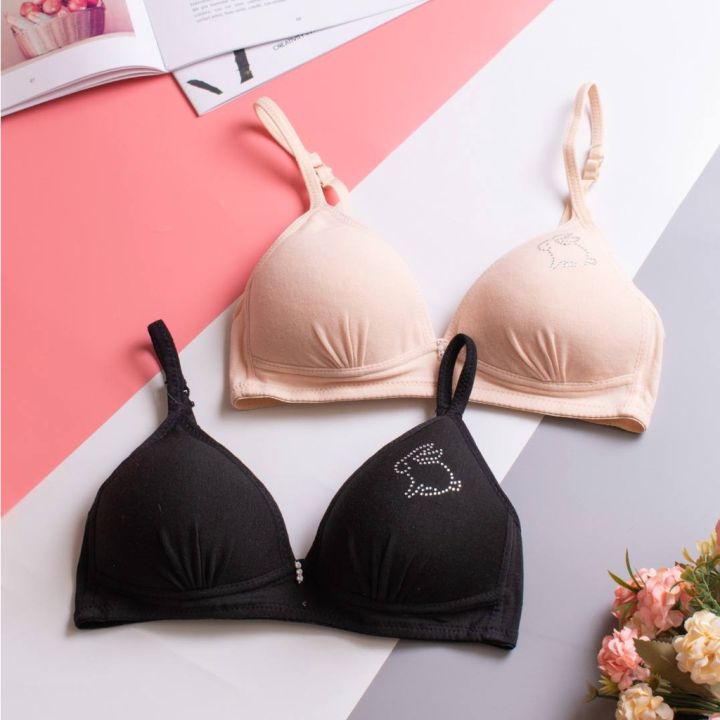 (32-38)Women Non-wired Bra Cotton ABC cup Baju Dalam Wanita Tiada Wayar ...