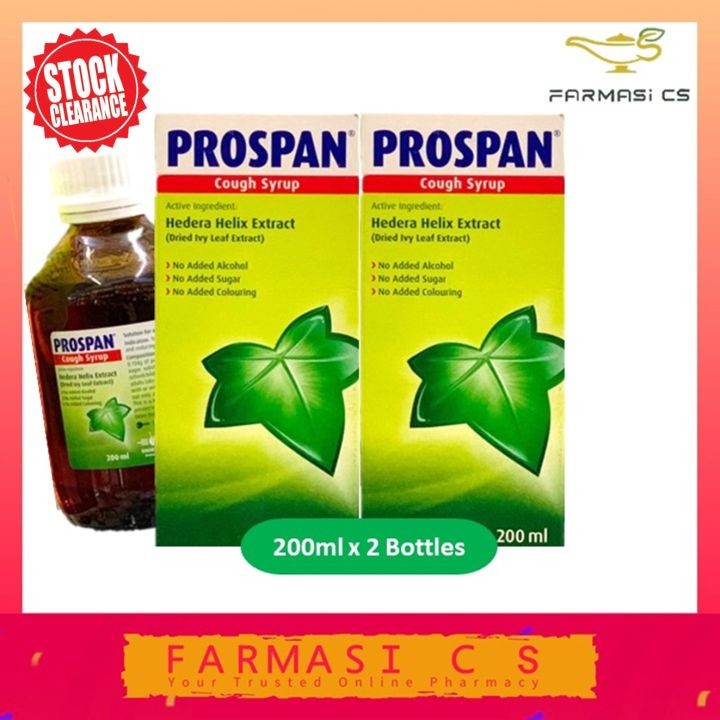 Prospan Cough Syrup 200ml x 2 Bottles (TWIN) EXP:02/2027 [ FARMASI CS ...