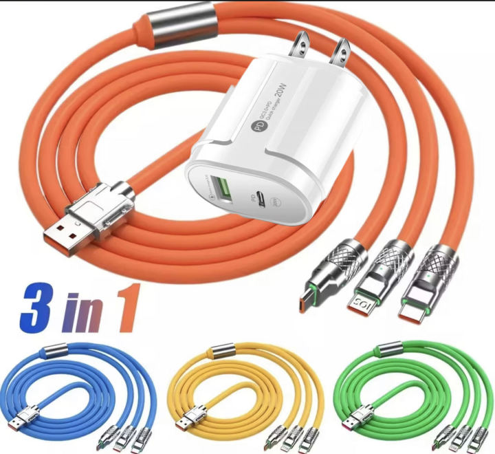 Ivy Charger Set Super Fast Charger D37 Adapter 1m Fast Liquid Silicone ...