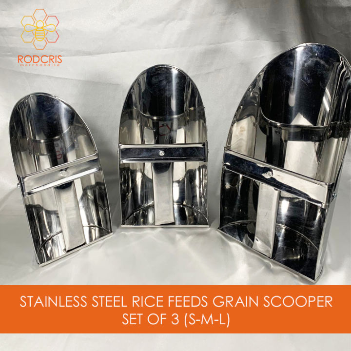 Stainless Steel Rice Feeds Grain Scooper PANTAKAL NG BIGAS Available ...