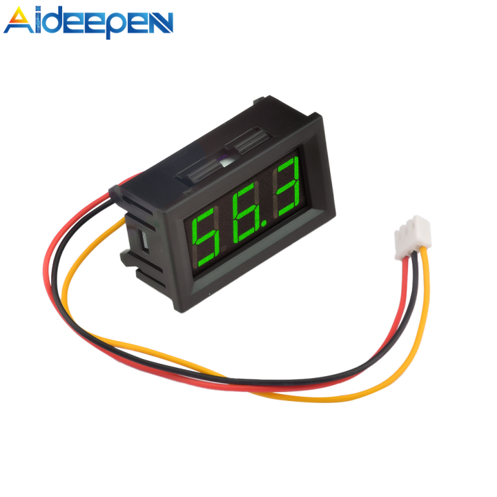 Aideepen 0.56 Inch Three Wire DC 0~99.9V Voltage Meter with Terminal ...