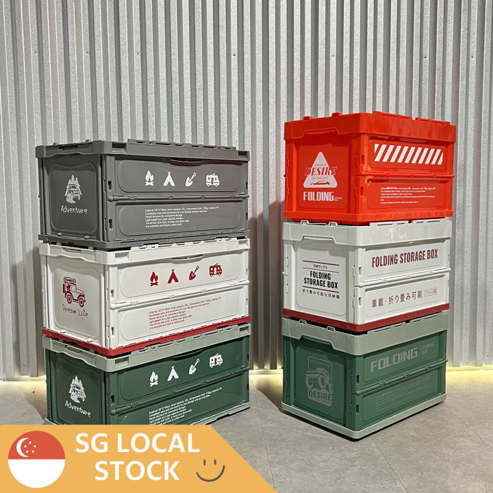 Foldable Storage Box Car Trunk Folding Container Industrial Style Home ...