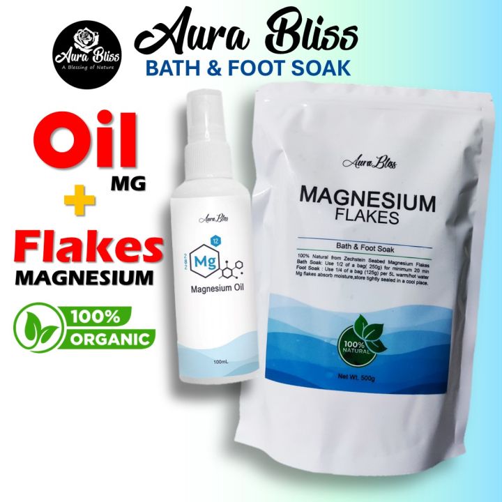 Pack 500g Magnesium Flakes Aura Bliss Original MG Flake Big Pack Foot ...
