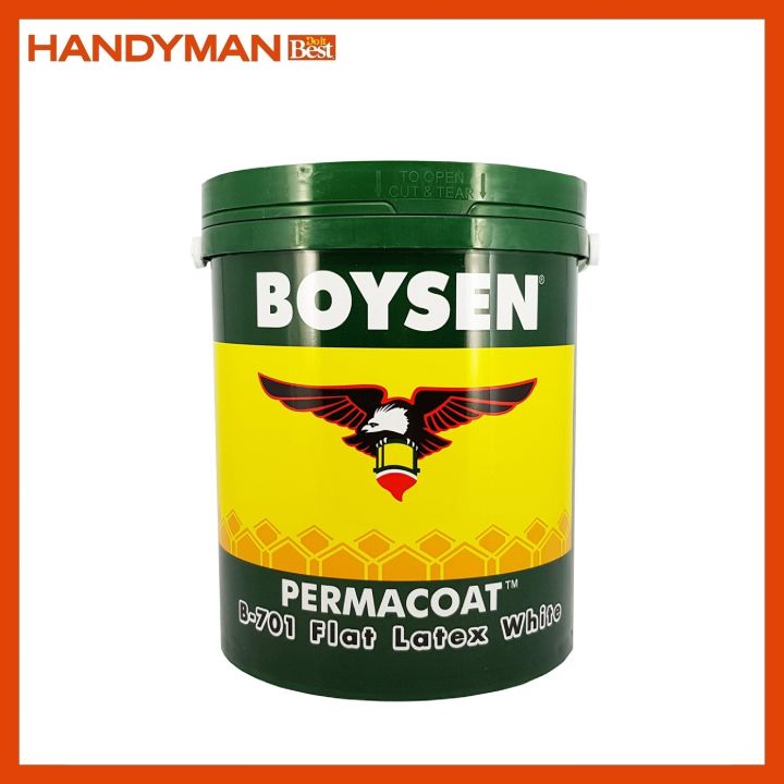 Boysen Permacoat Latex Acrylic Paint 4L, Flat White (B-701) | Lazada PH