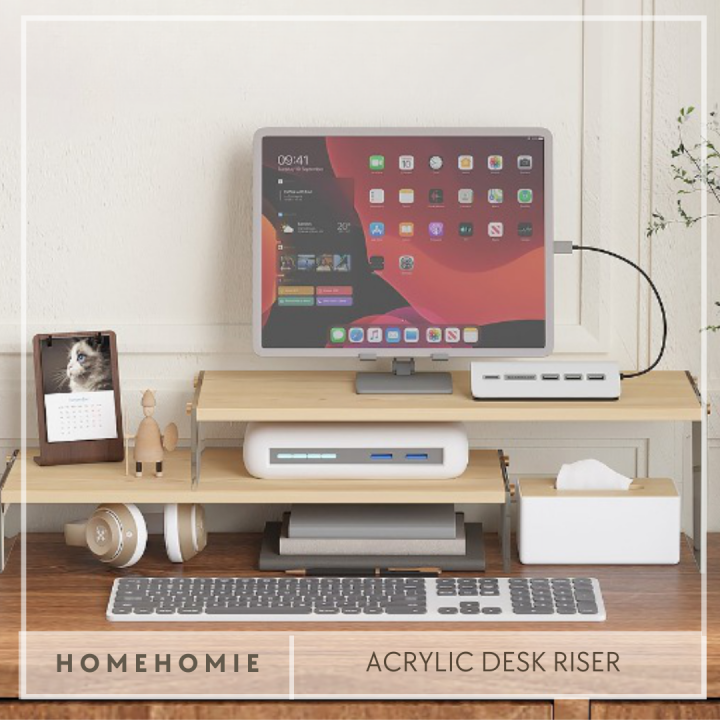 Homehomie Acrylic Desktop Organizer Laptop Stand Monitor Stand Desk ...