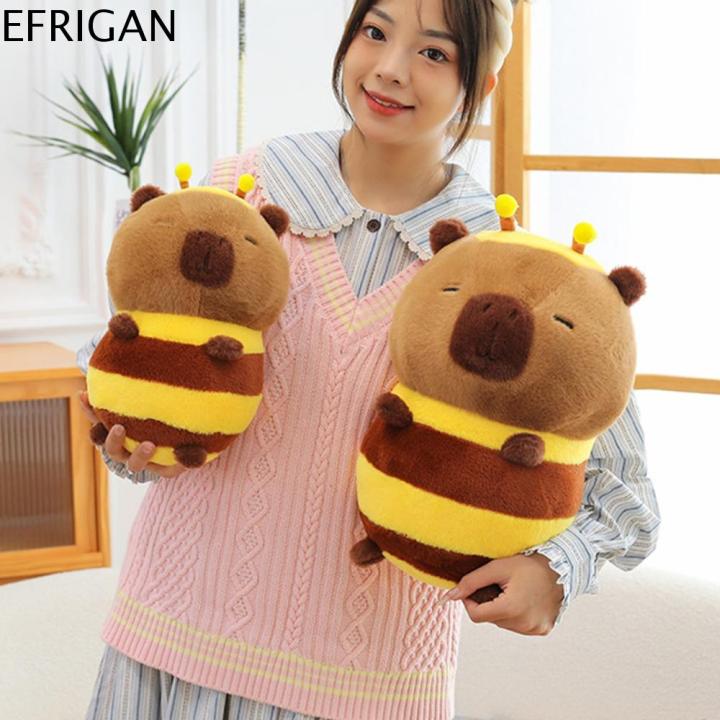 EFRIGAN Cartoon Capybara Plushies Cos Bee Simulation Capibara Fluffty ...