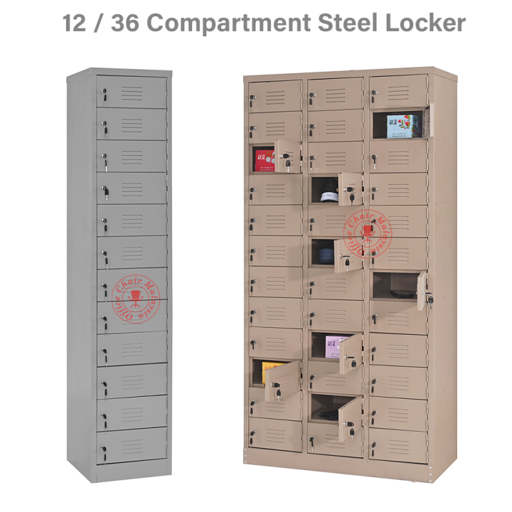 SCM-0005/ SCM-0003 ~ 12 / 36 Compartment Steel Locker / Loker Besi ...