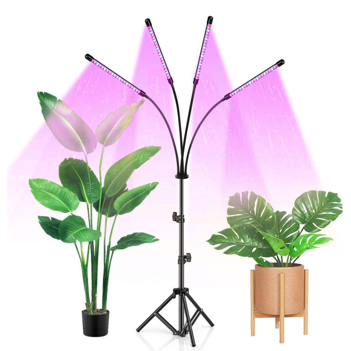 Spectrum Adjustable 4 Branch LED Grow Light With Tripod Stand | Lazada PH