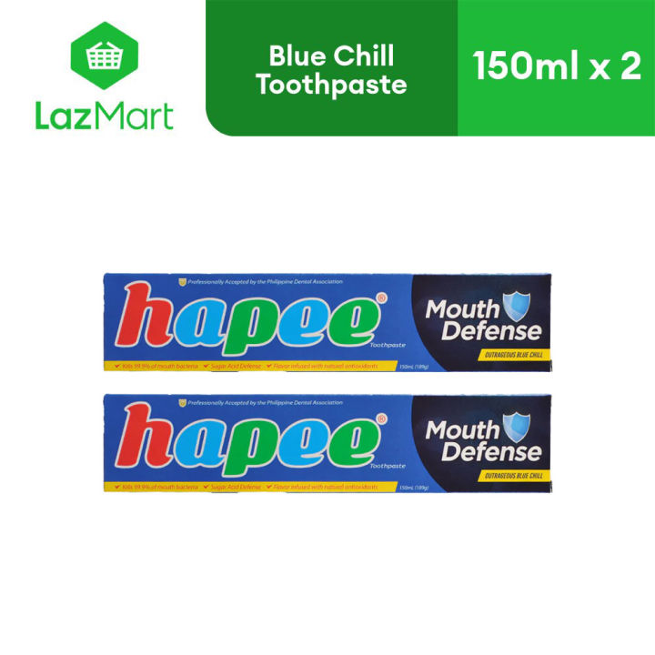 Hapee Toothpaste Outrageous Blue Chill 150ml - Pack of 2 | Lazada PH