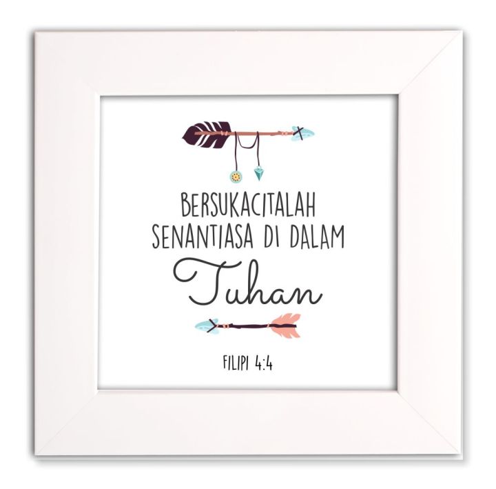 Filipi 4:4, Hiasan Dinding Kristen, Ayat Alkitab, Dekorasi Pigura ...