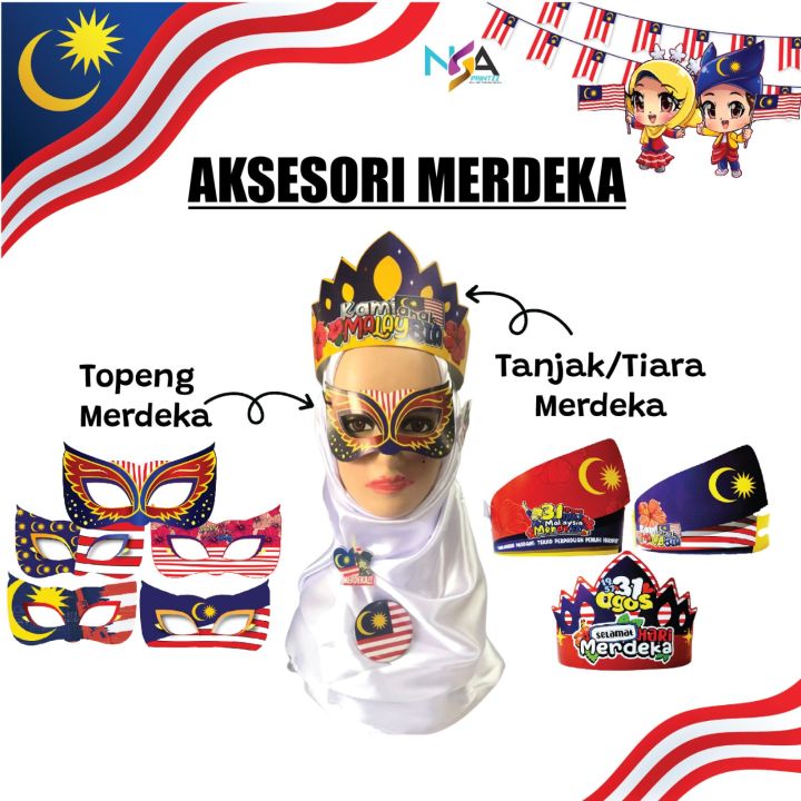 Topeng Merdeka Kanak-kanak Mask Patriotik Tanjak | Lazada