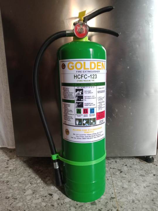 Fire Extinguisher 10 Lbs. HCFC 123 Green, 5 Years Warranty- Refillble ...