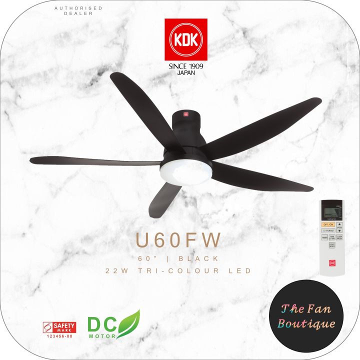 KDK U60FW (60-Inch / 150cm) DC Motor Ceiling Fan with Remote Control ...