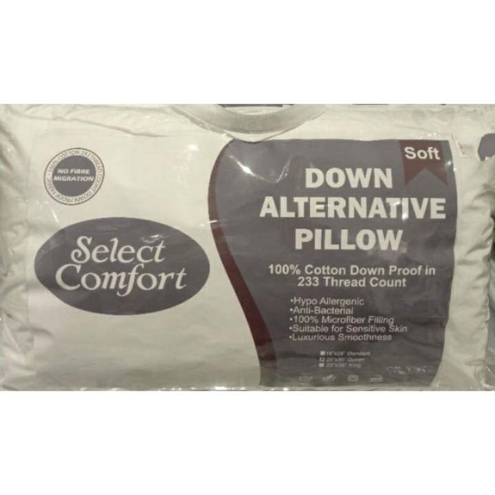 SELECT COMFORT Down Alternative Pillow Soft ( Available in 3 Sizes ...