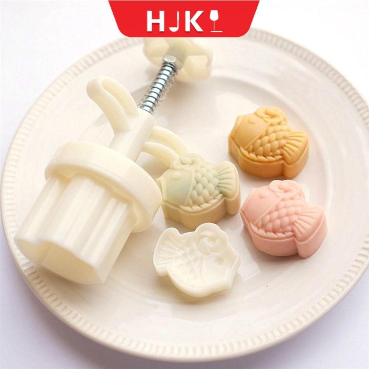 HJKL พลาสติกทำจากพลาสติก แม่พิมพ์กุหลาบขนมไหว้พระจันทร์ กุหลาบรูป มือกด ...