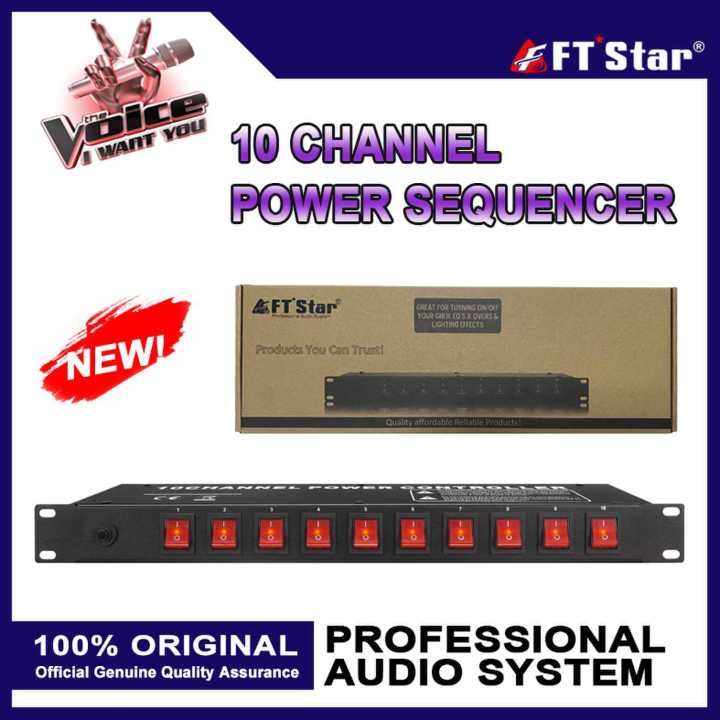 FT-Star Audio Power Switch TA110 10 Channel Power Controller | Lazada PH
