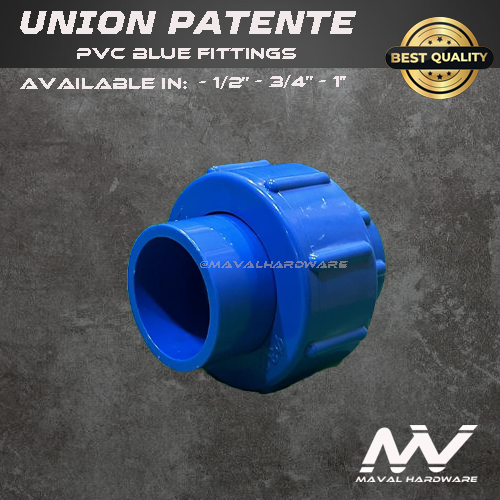PVC Blue Fittings - Union Patente; 1/2", 3/4", 1" | Lazada PH