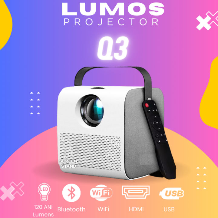 LUMOS | Q3 Pro Smart Projector 4K UHD Resolution Built-in Android OS ...