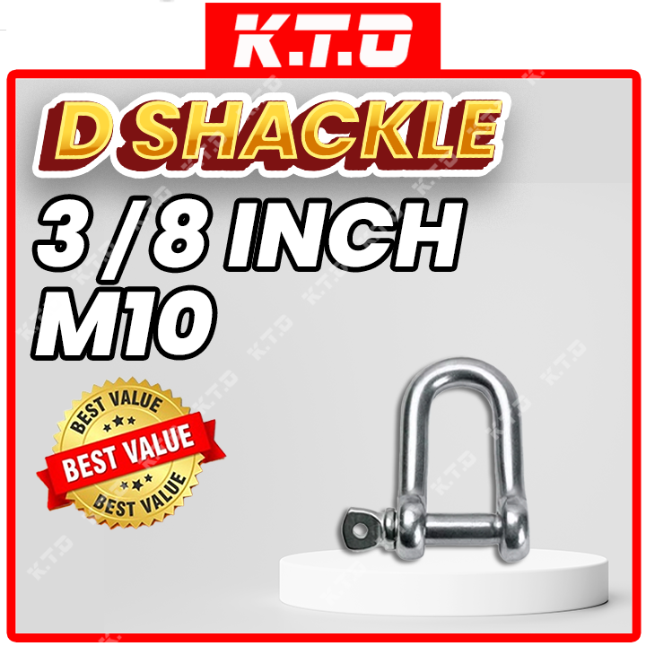 1pcs Galvanised D Shackle M5 - M16 U-Bolt Bow Shackle Lifting Hook 3/16 ...