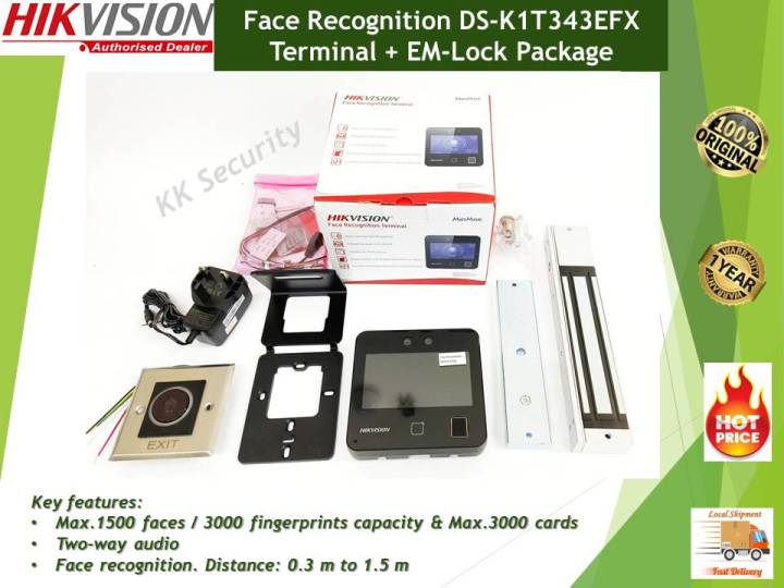 HIKVISION Face Recognition Door Access Control Terminal (DS-K1T343EFX ...