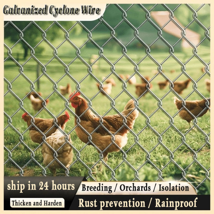 2.5mm 20m Length Galvanized Cyclone Wire 5cm/10cm Hole 4ft/5ft/6ft Farm ...