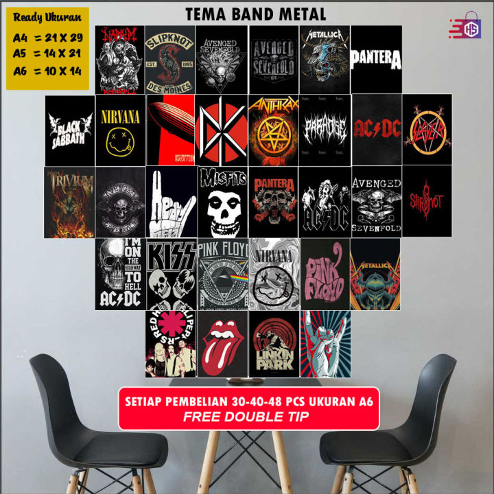 Poster Dinding Kamar Tema Band Metal - Poster Kamar Logo Band - Poster ...