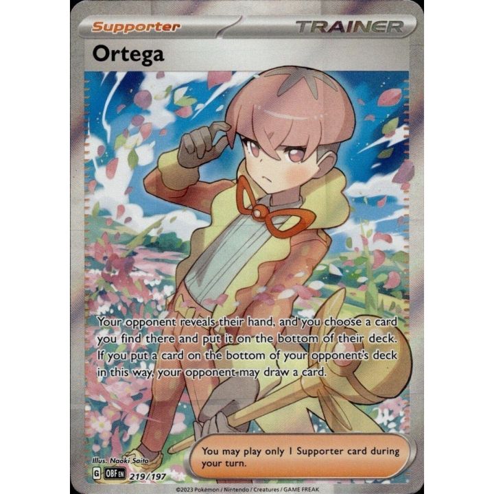 Ortega - 219/197 - Full Art Secret Rare - Obsidian Flames - Pokemon TCG ...