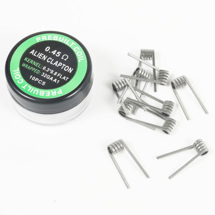 [Ship Today] 10Pcs/Box Prebuild Coil Clapton Alien Tiger Quad Hive ...