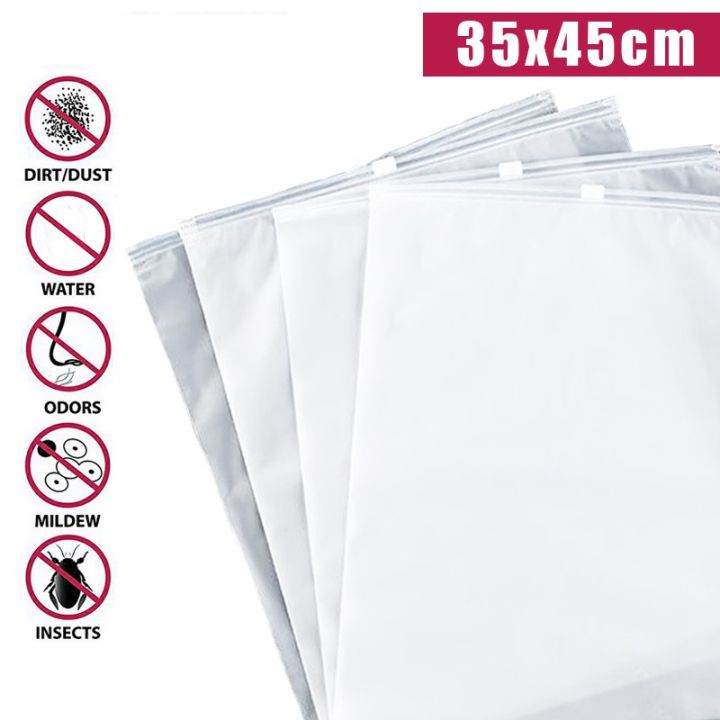 Ziplock Matte Transparent Plastic Waterproof Storage Bag Clothes ...