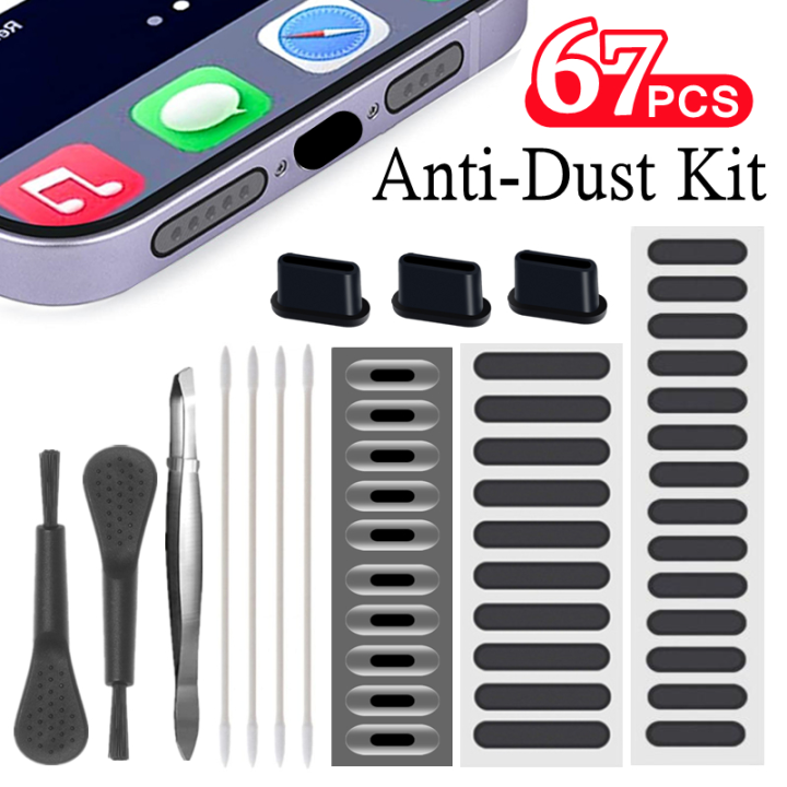 1Set Universal Dust Plug Mobile Phone Speaker Anti Dust Mesh Sticker ...